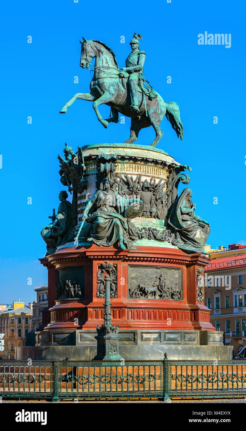 Monument to Nicholas the first Stock Photo - Alamy
