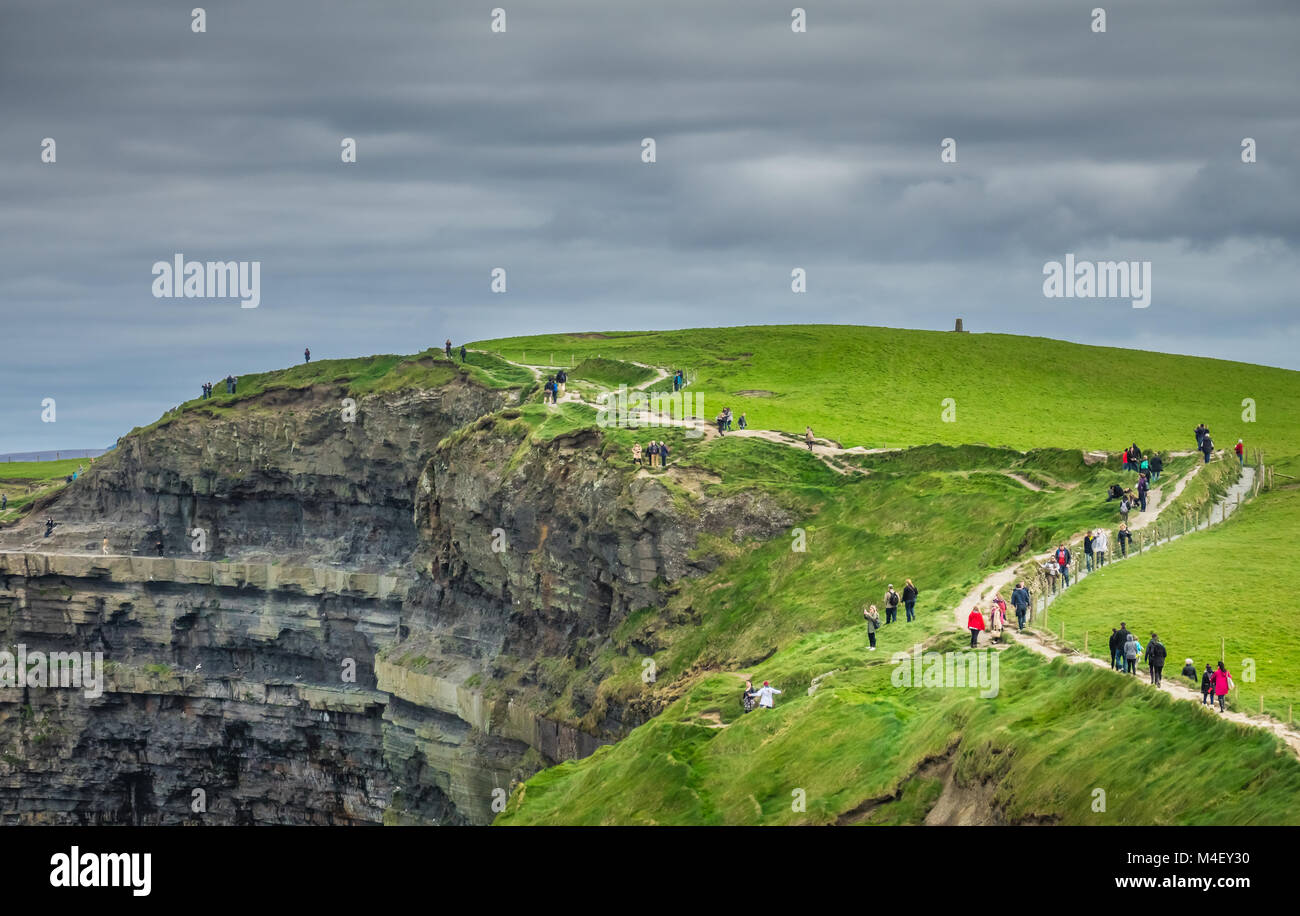 Walkway on the Cliffs of Moher Stock Photo - Alamy