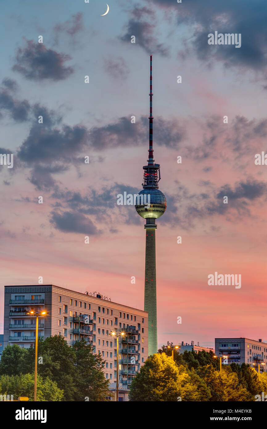 Berlin tower sunset hi-res stock photography and images - Alamy