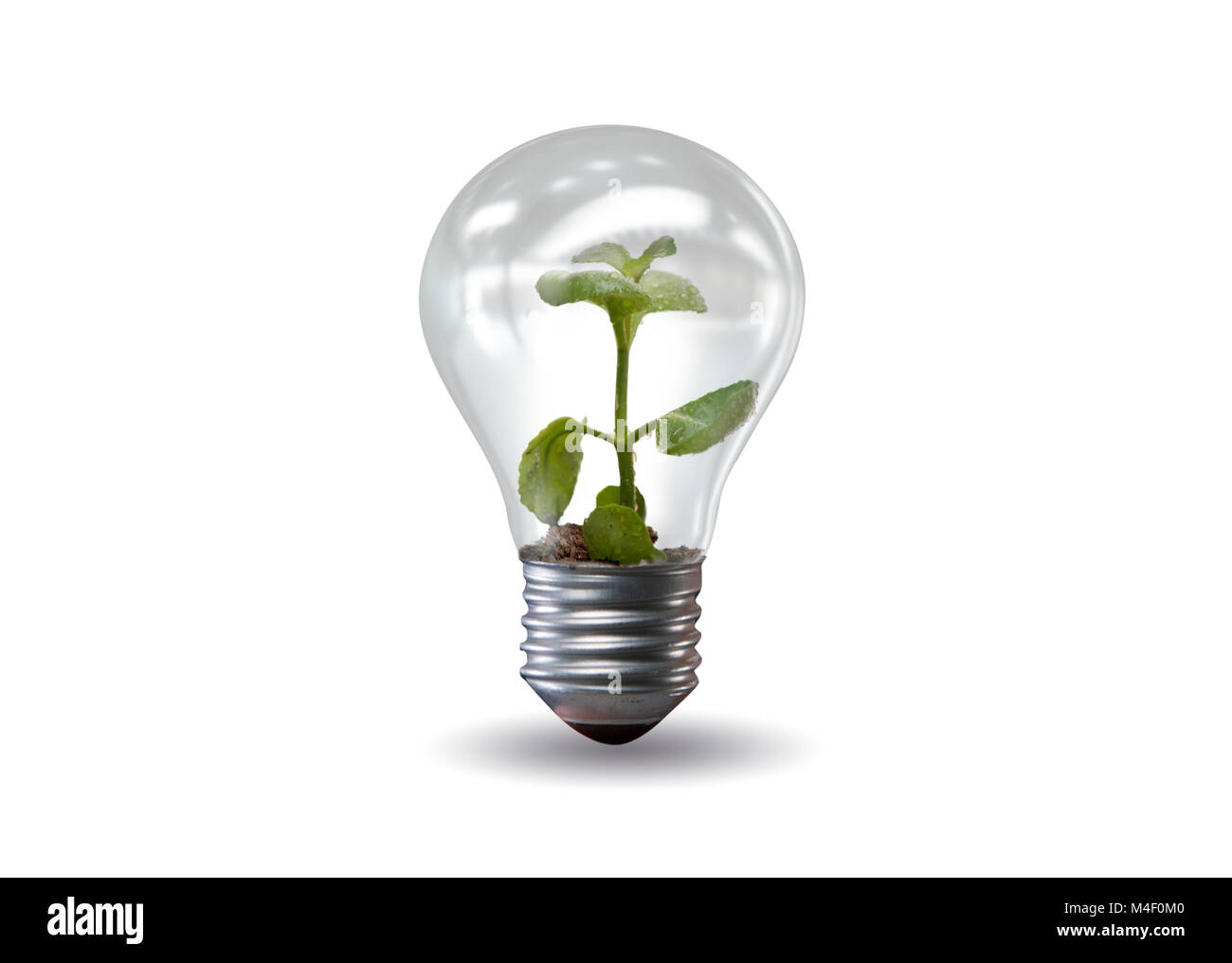 Light bulb in green environment concept - 3d rendering Stock Photo - Alamy