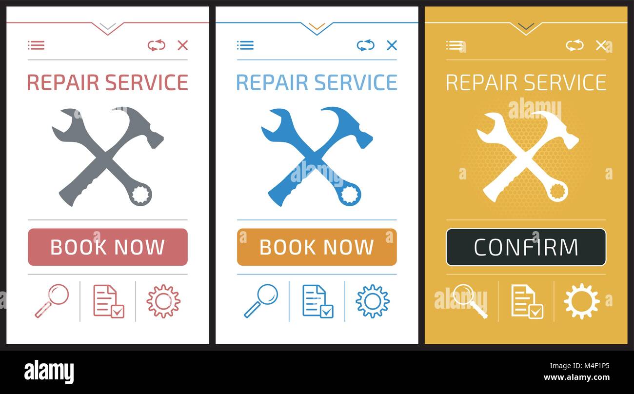 Displaying interface on screen Stock Vector Images - Alamy