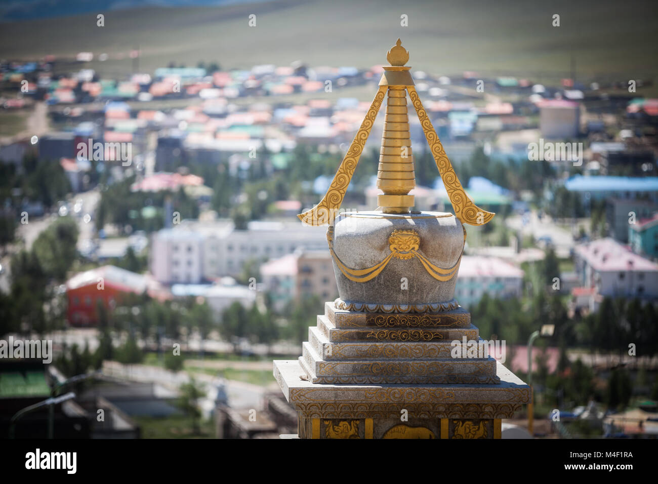 Color image of a Buddhist stupa at a monastery in Mongolia Stock Photo ...