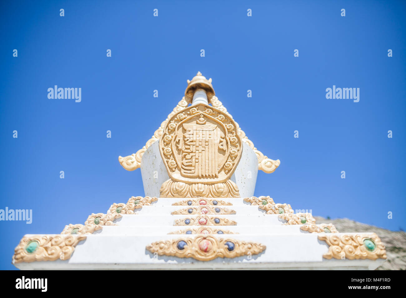 Color image of a Buddhist stupa at a monastery in Mongolia Stock Photo ...