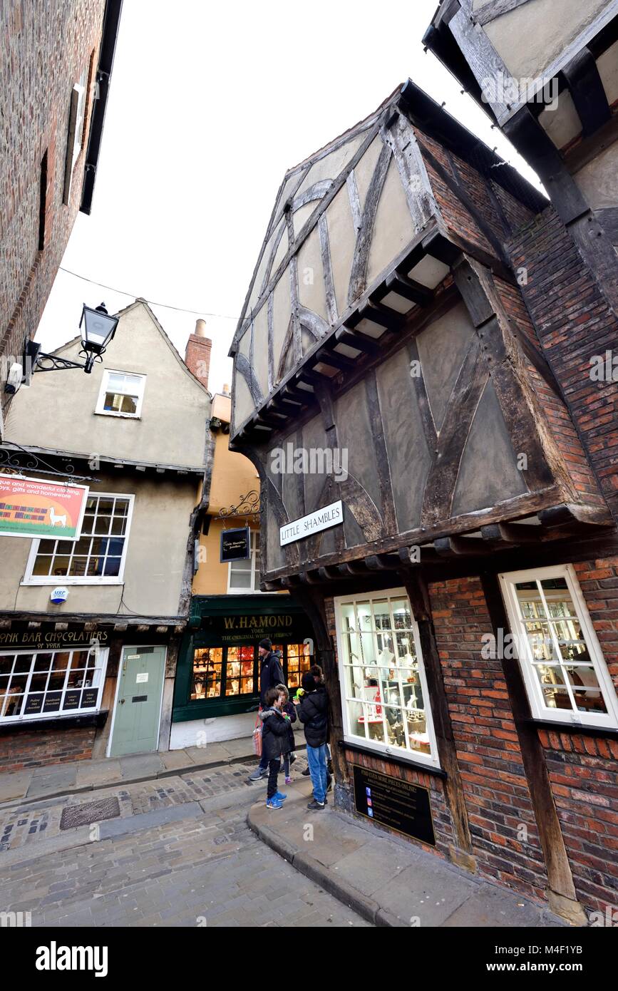 Little shambles York Yorkshire England UK Stock Photo - Alamy