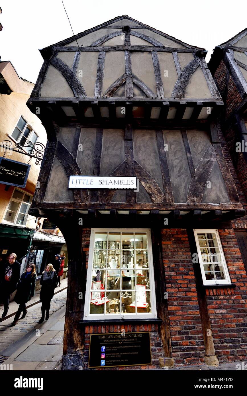 Little shambles York Yorkshire England UK Stock Photo - Alamy