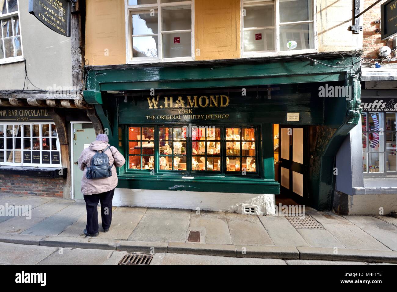 The original Whitby jet shop,York, North Yorkshire, England, U.K Stock ...