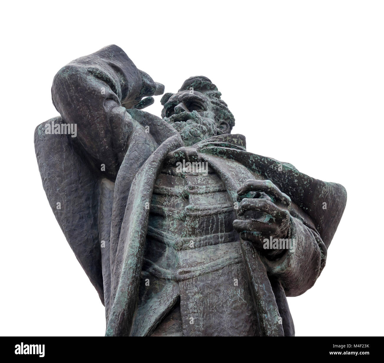 NOVI SAD, SERBIA - APRIL 17 the statue Svetozar Miletic in main square ...