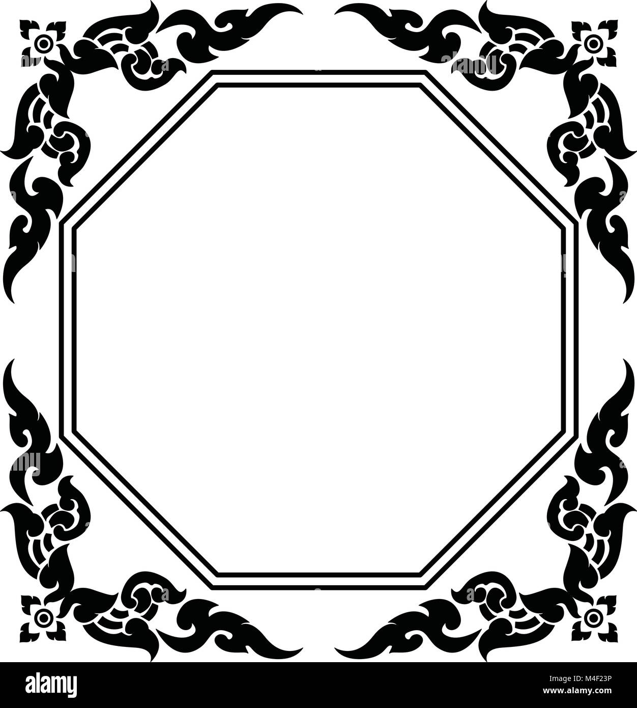Octogon Vector Border Frame