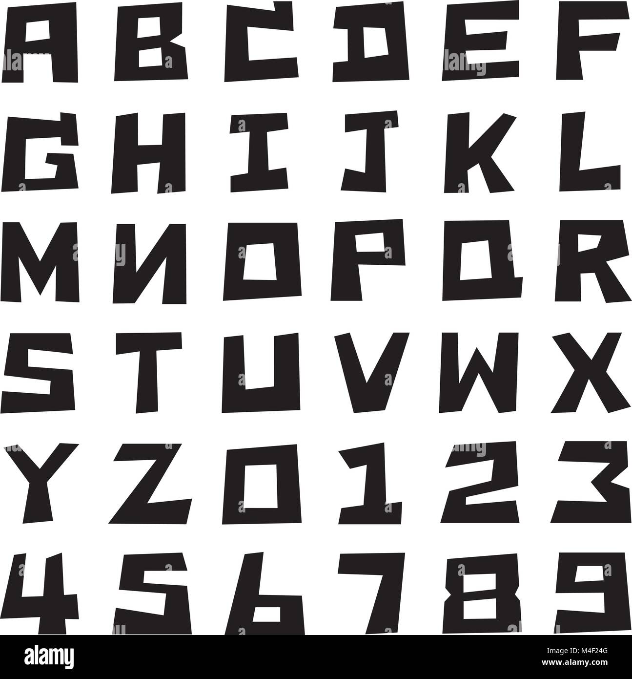 black square uppercase font, art font Stock Vector Image & Art - Alamy