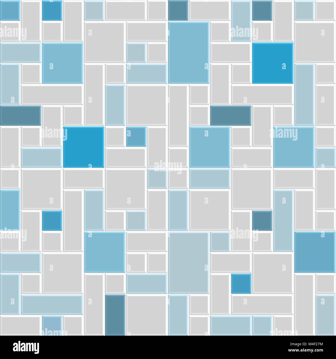 Blue tiled building Stock Vector Images - Alamy