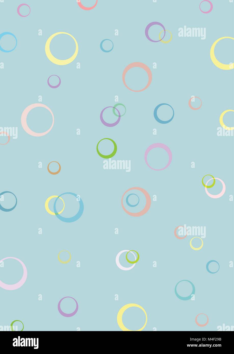 classic modern style of colorful ring sponge backdrop on blue ...