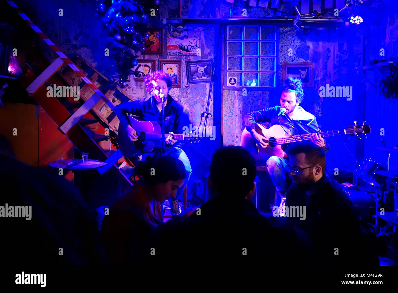 Young Israeli musicians Itay Zvolon and Tal Markus of Mayonesa group ...