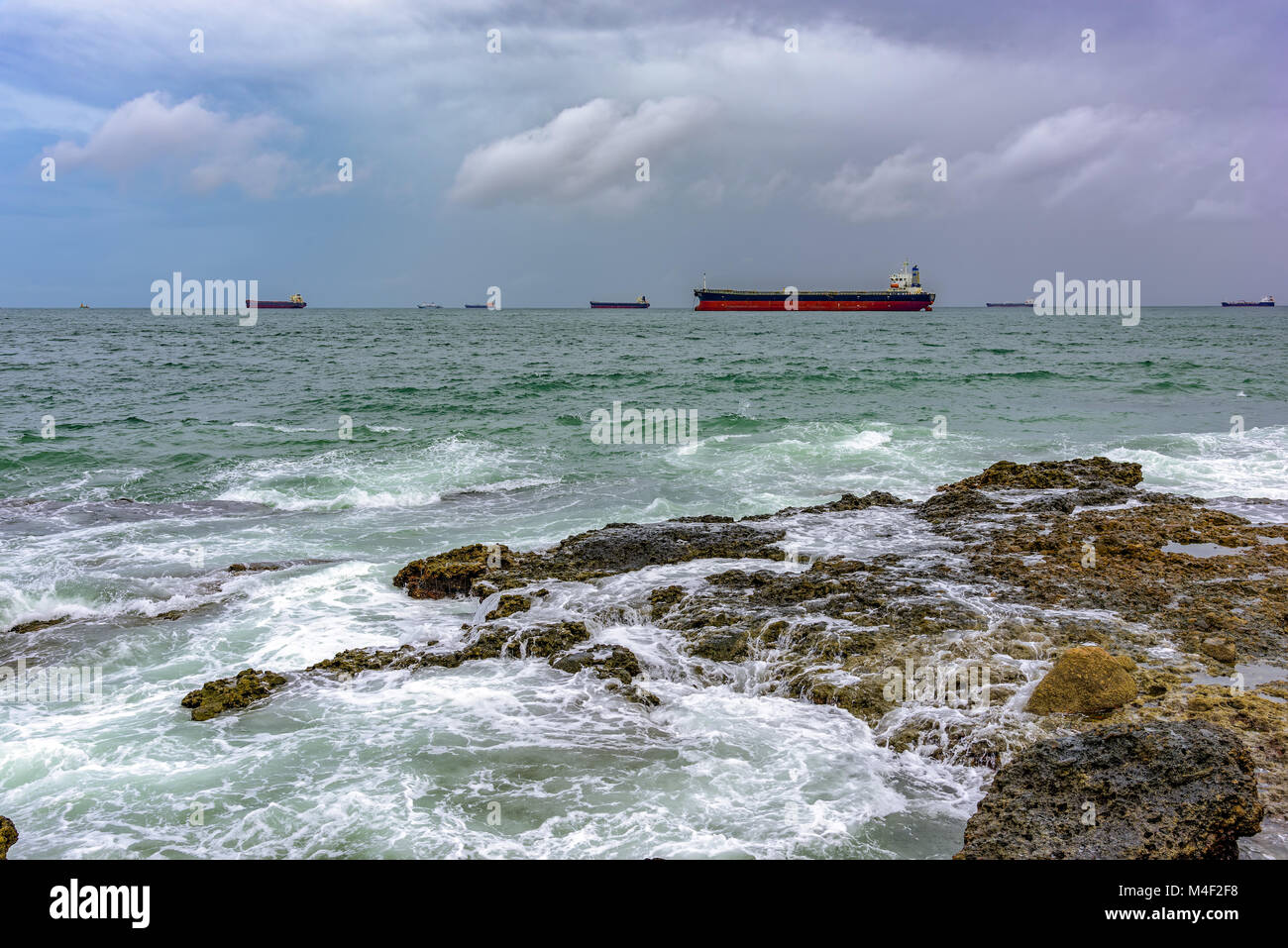 Ship in bad weather hi-res stock photography and images - Alamy