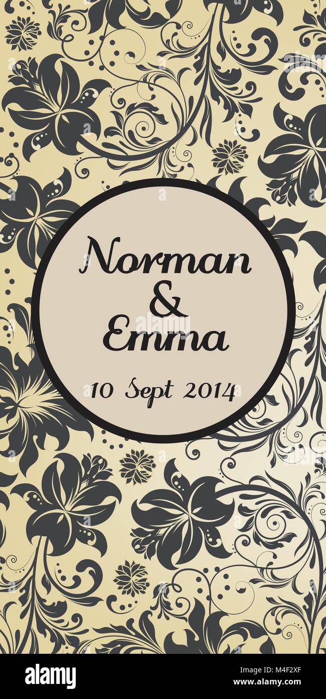 wedding invitation card Stock Vector Image & Art - Alamy