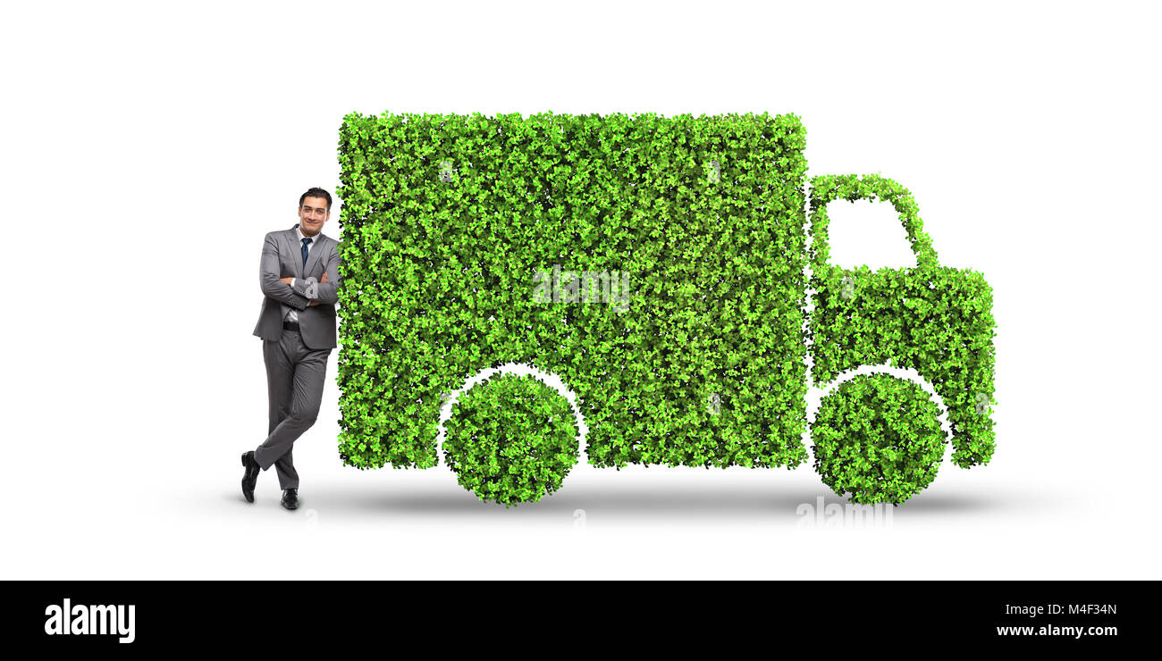 Electric car concept in green environment concept Stock Photo - Alamy