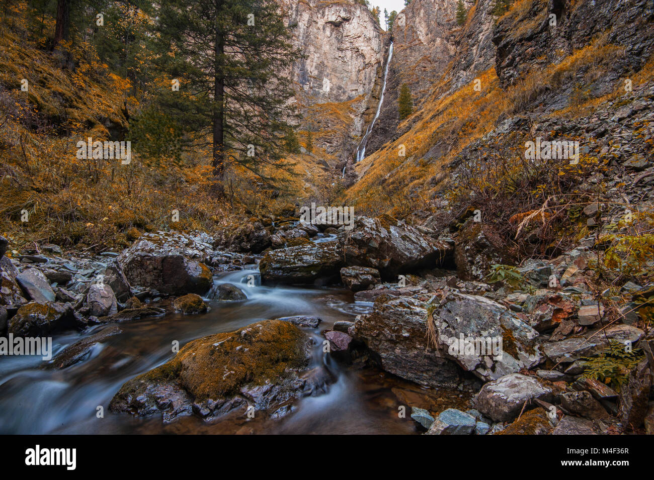 Waterfall on river Shinok Stock Photo - Alamy