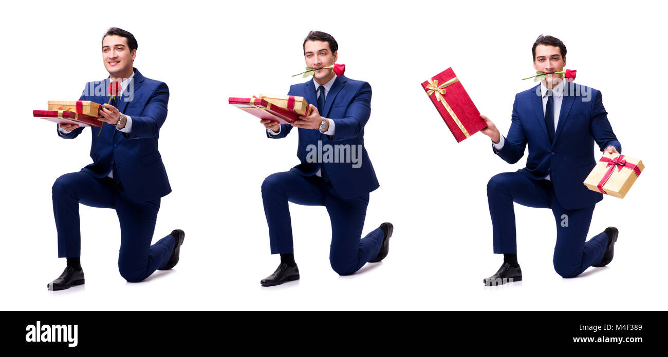 Romantic concept with man making marriage proposal Stock Photo - Alamy