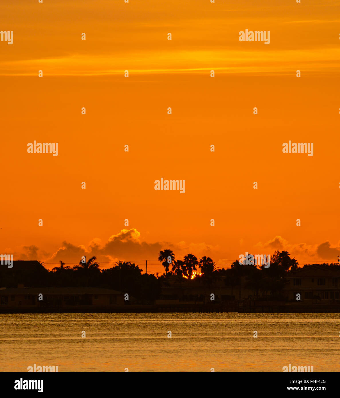 Sunset from Belleair causeway Stock Photo - Alamy