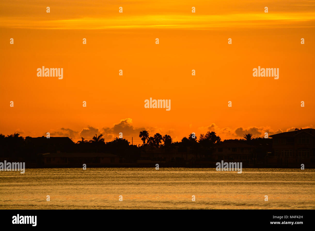 Sunset from Belleair causeway Stock Photo - Alamy