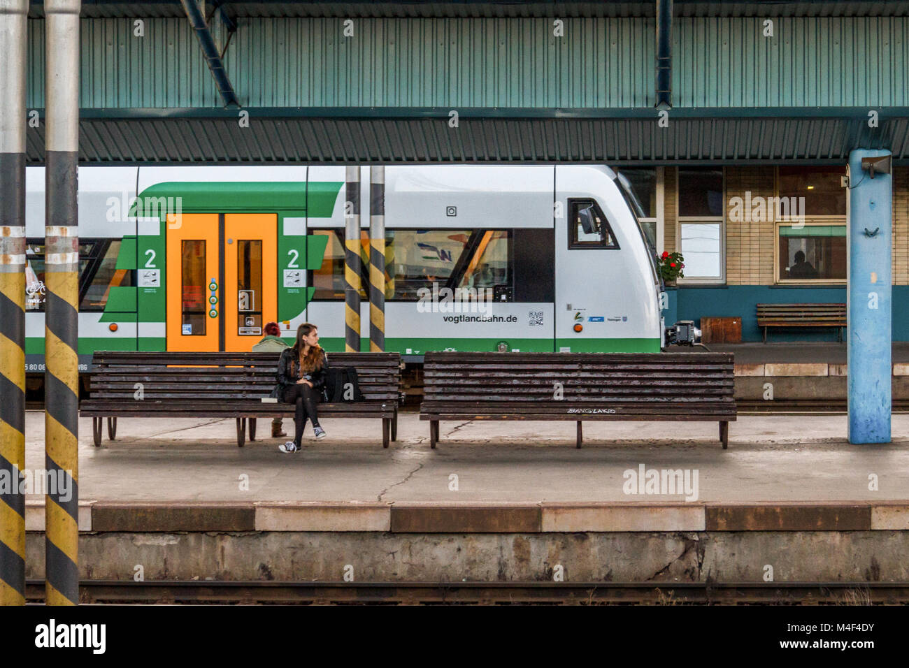 Vogtlandbahn at Cheb station (Czech Republic Stock Photo - Alamy