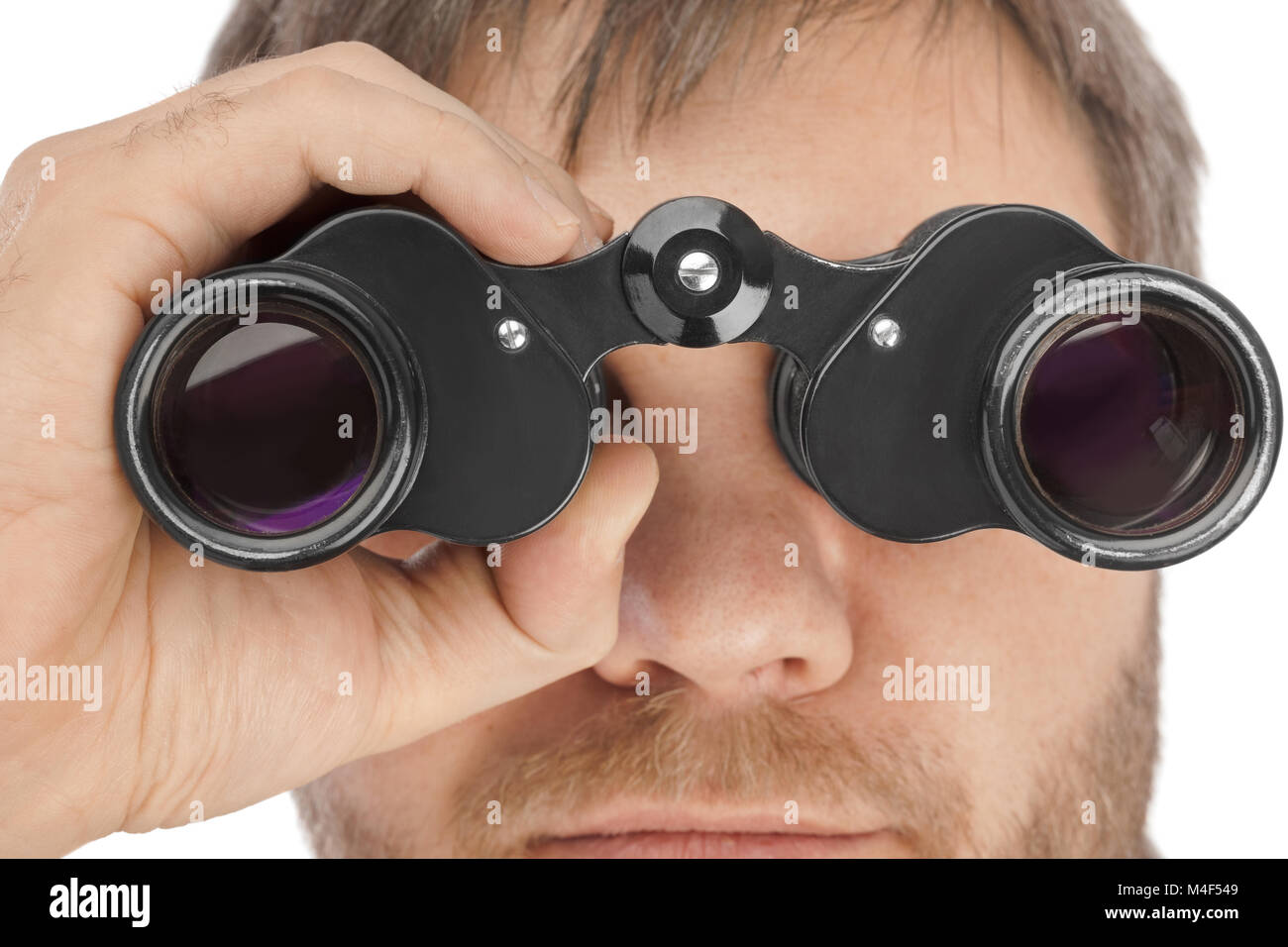 Old man binoculars hi-res stock photography and images - Alamy