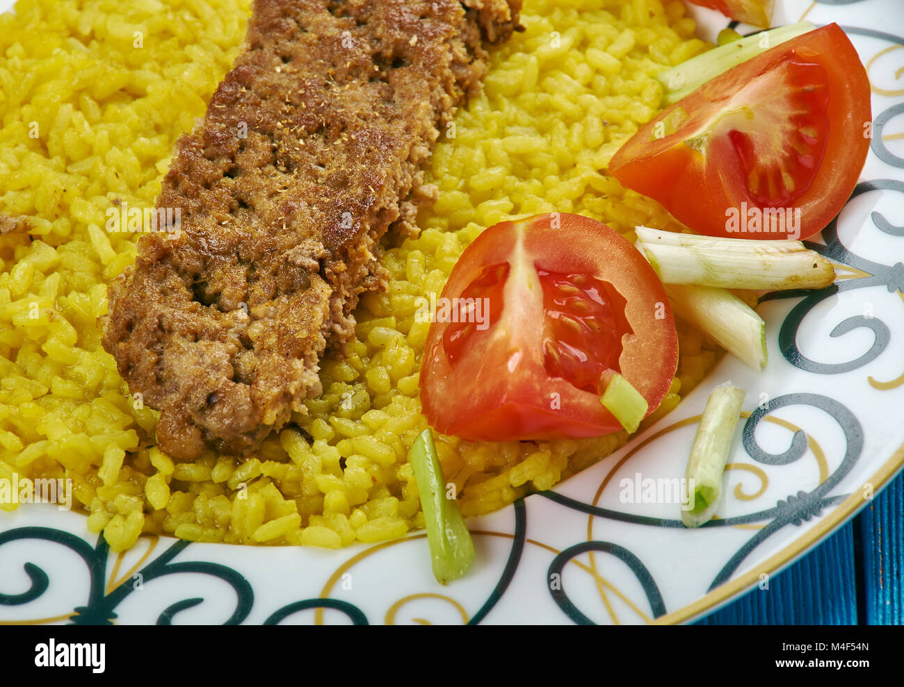 Kebab tabei - Persian Pan Kebab, Persian Beef Patties with saffron Rice ...