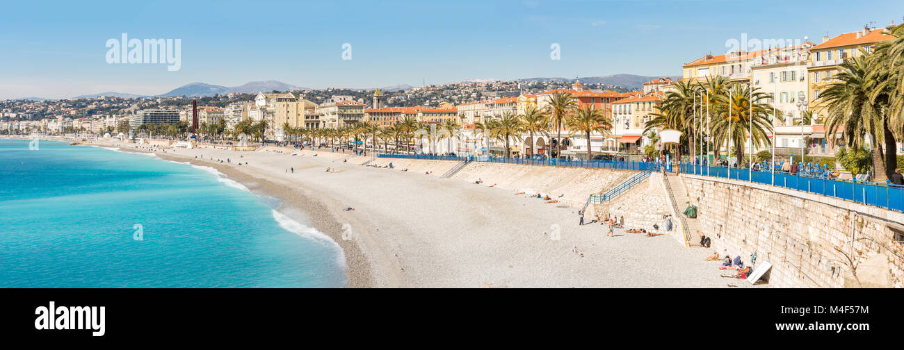 France Nice Mediterranean beach Stock Photo - Alamy