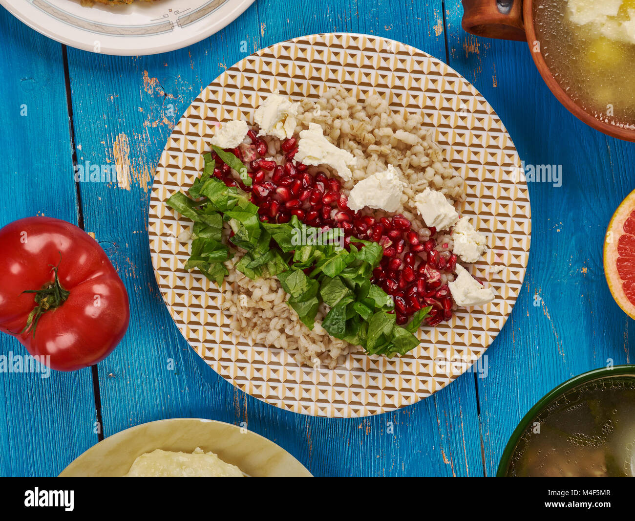 Egyptian cuisine . Traditional egyptian Barley Salad with Pomegranate ...