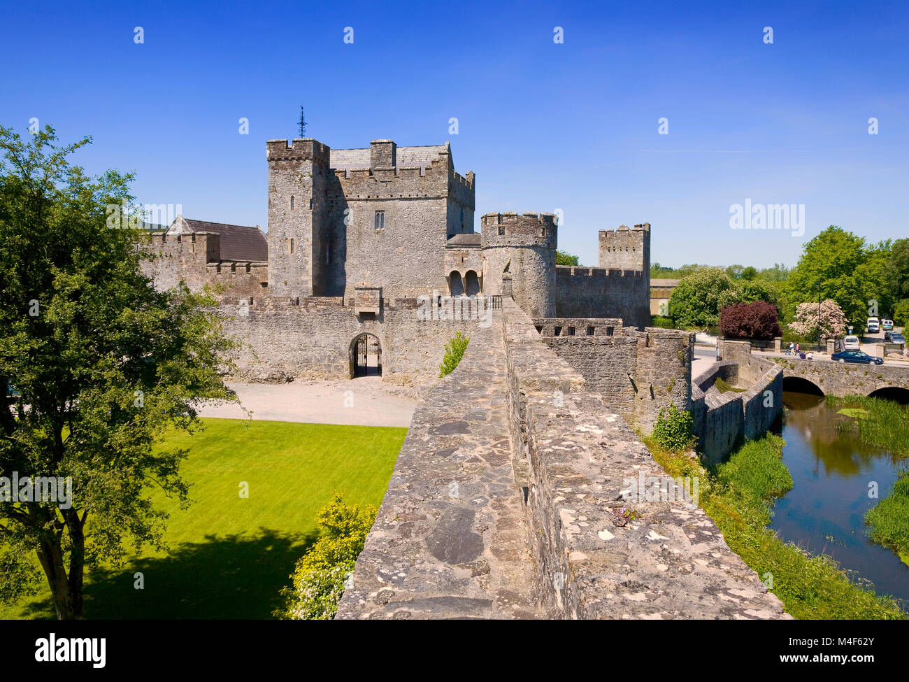 The Keep, Castle Walls and Front Moat, built from 1142 by Conor O'Brien ...