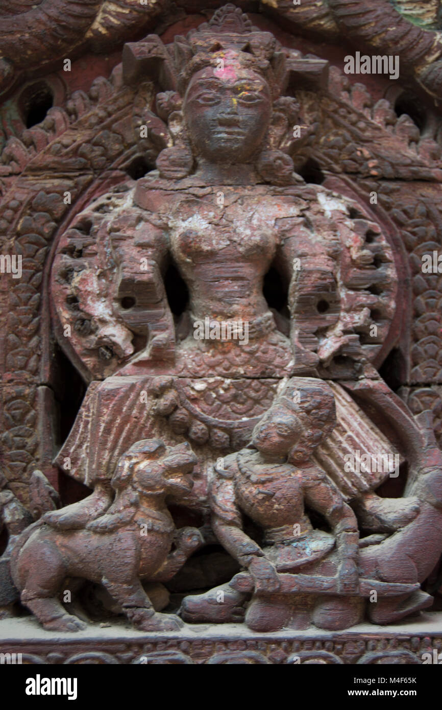 Hinduist sculpture in Kathmandu Nepal Stock Photo - Alamy