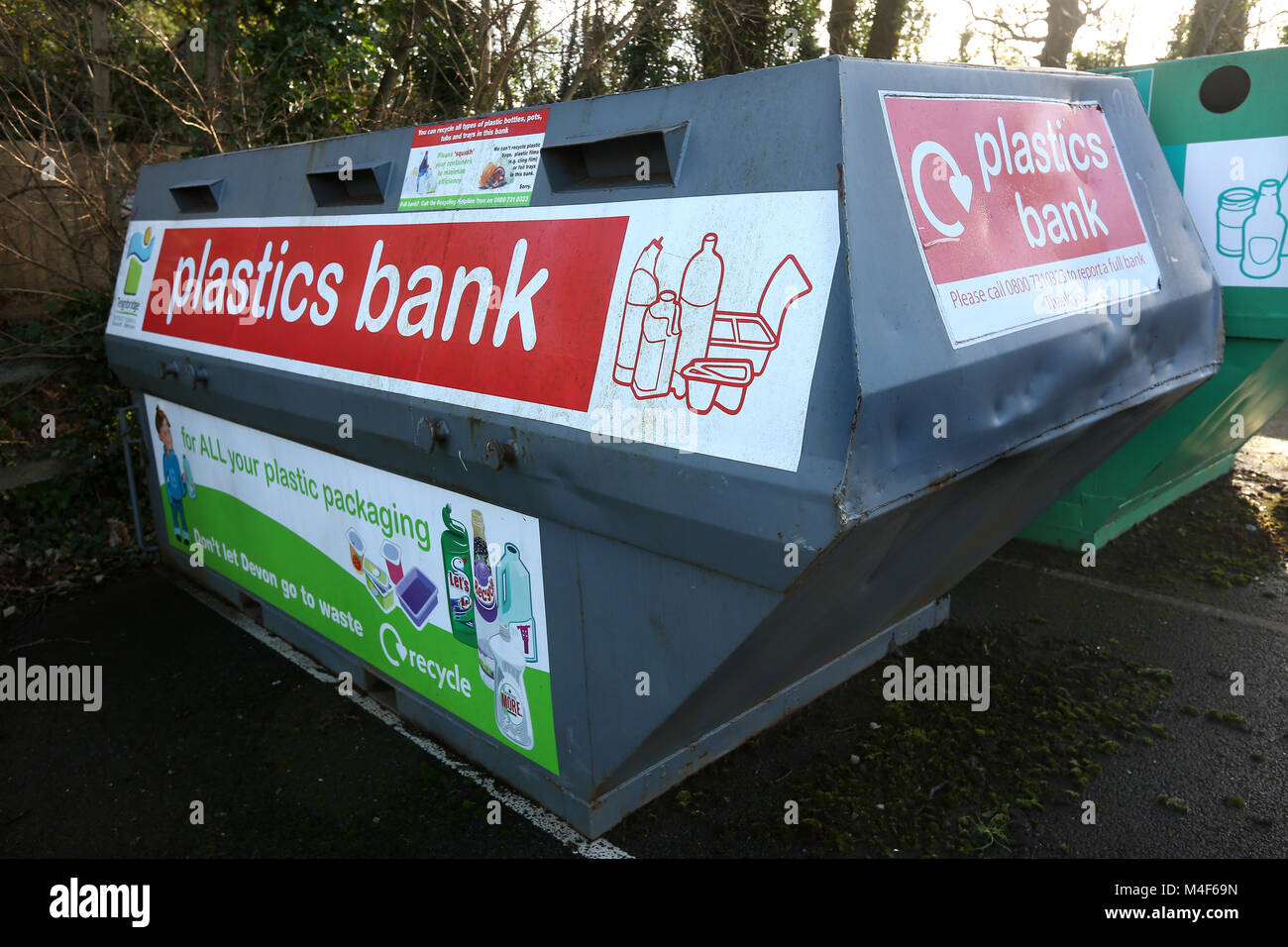 A plastics bank used for recycling plastic Stock Photo - Alamy