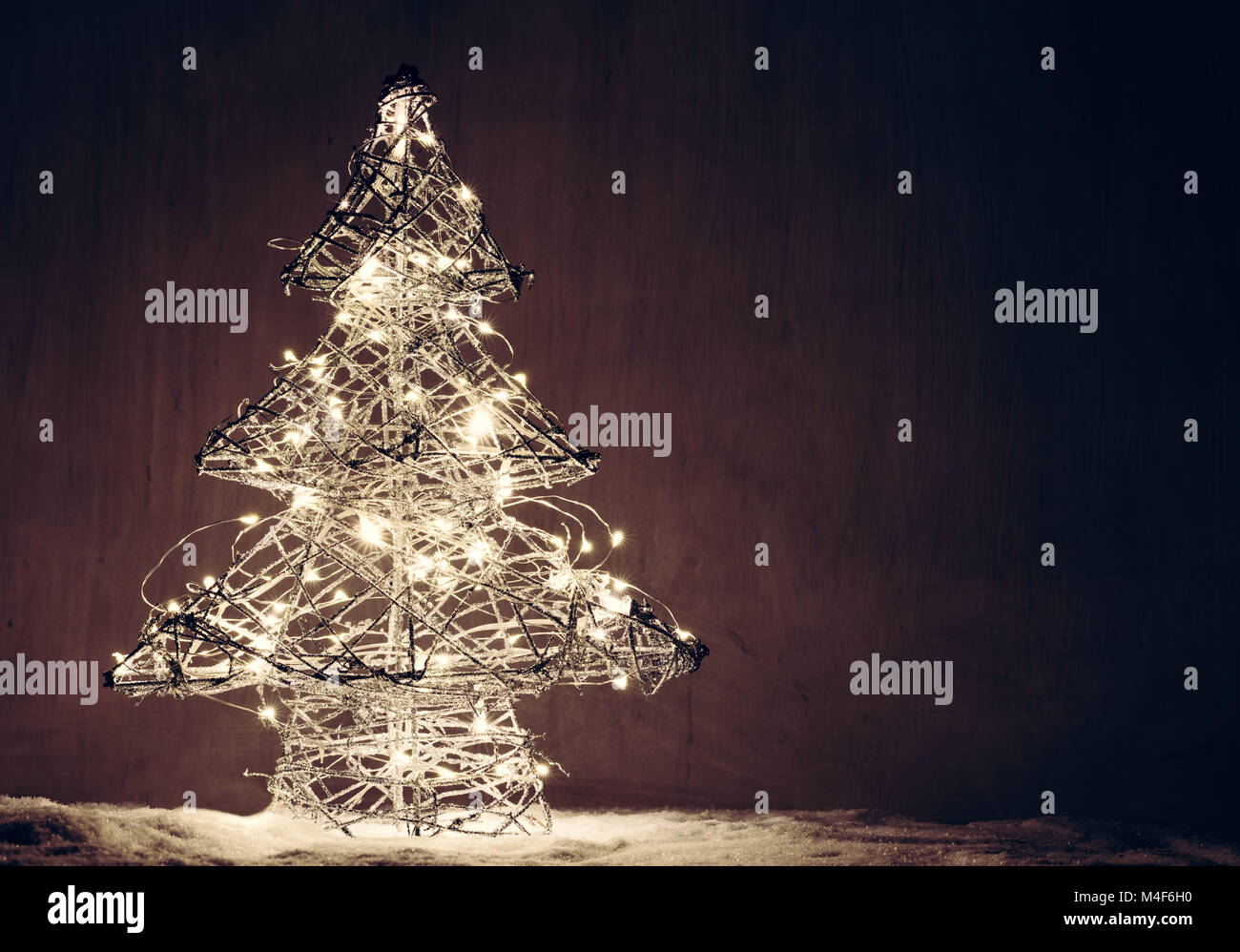 Christmas tree shape made of lights Stock Photo - Alamy