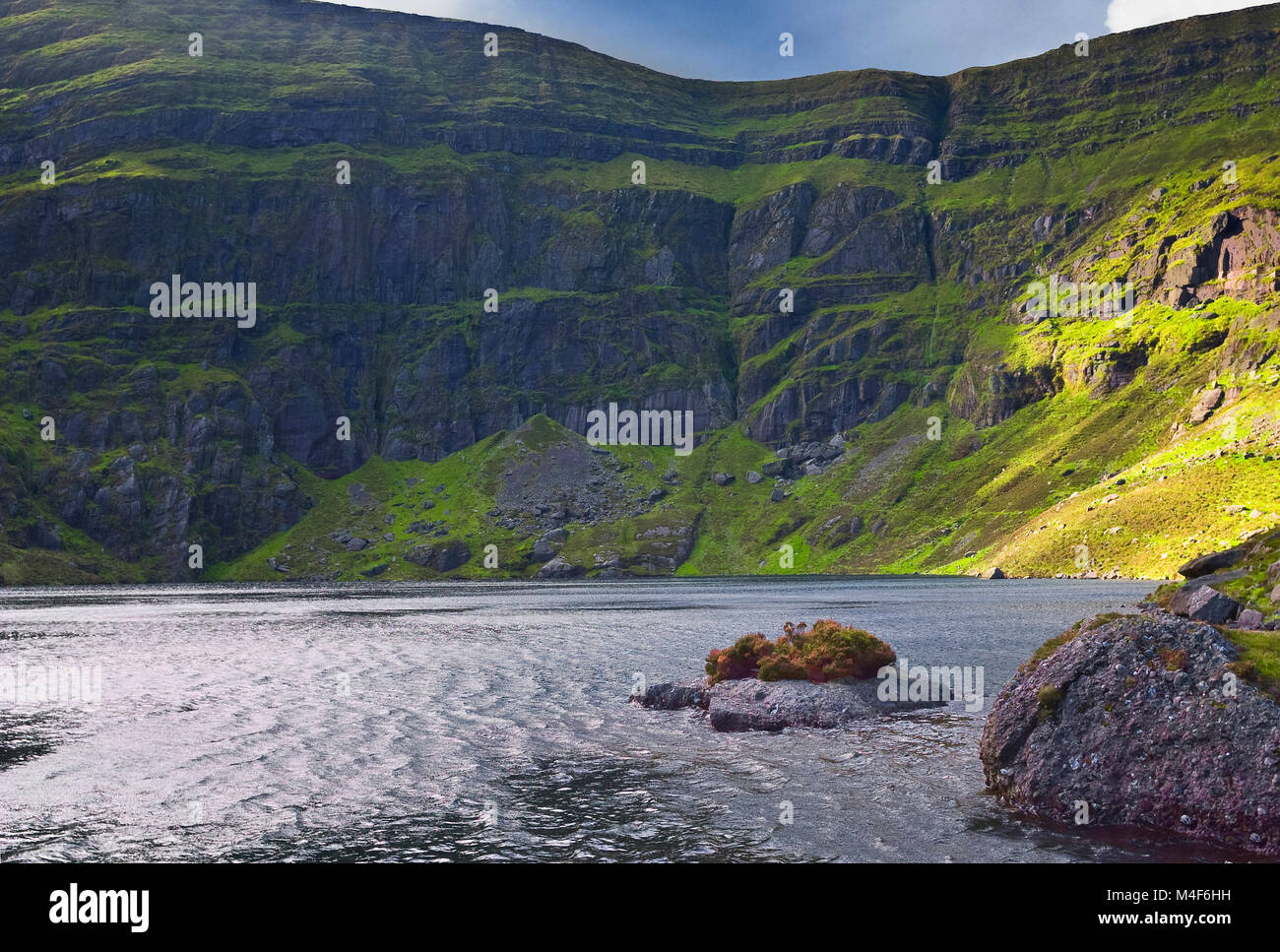 Coumshingaun Lough in the Comeragh Mountains, County Waterford, Ireland ...