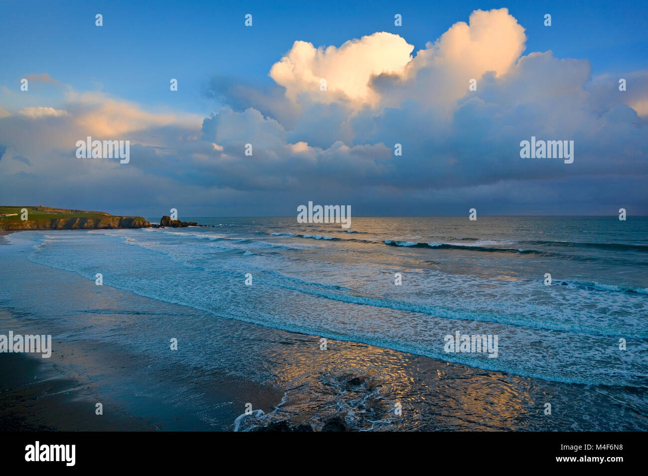 Dusk over Bunmahon Beach, The Copper Coast, County Waterford, Ireland ...