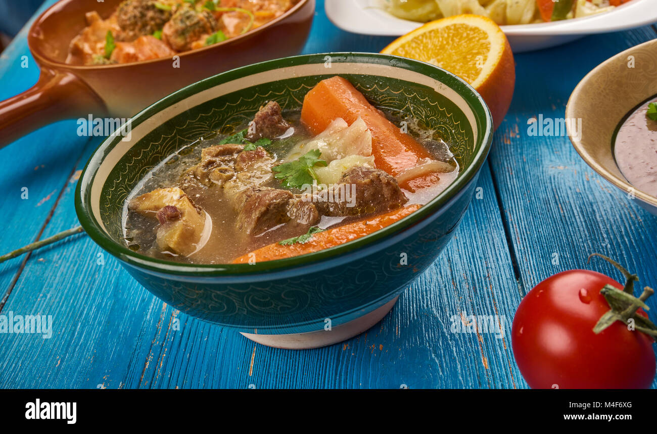 East African cuisine - Hilb - somali lamb stew, Traditional assorted ...