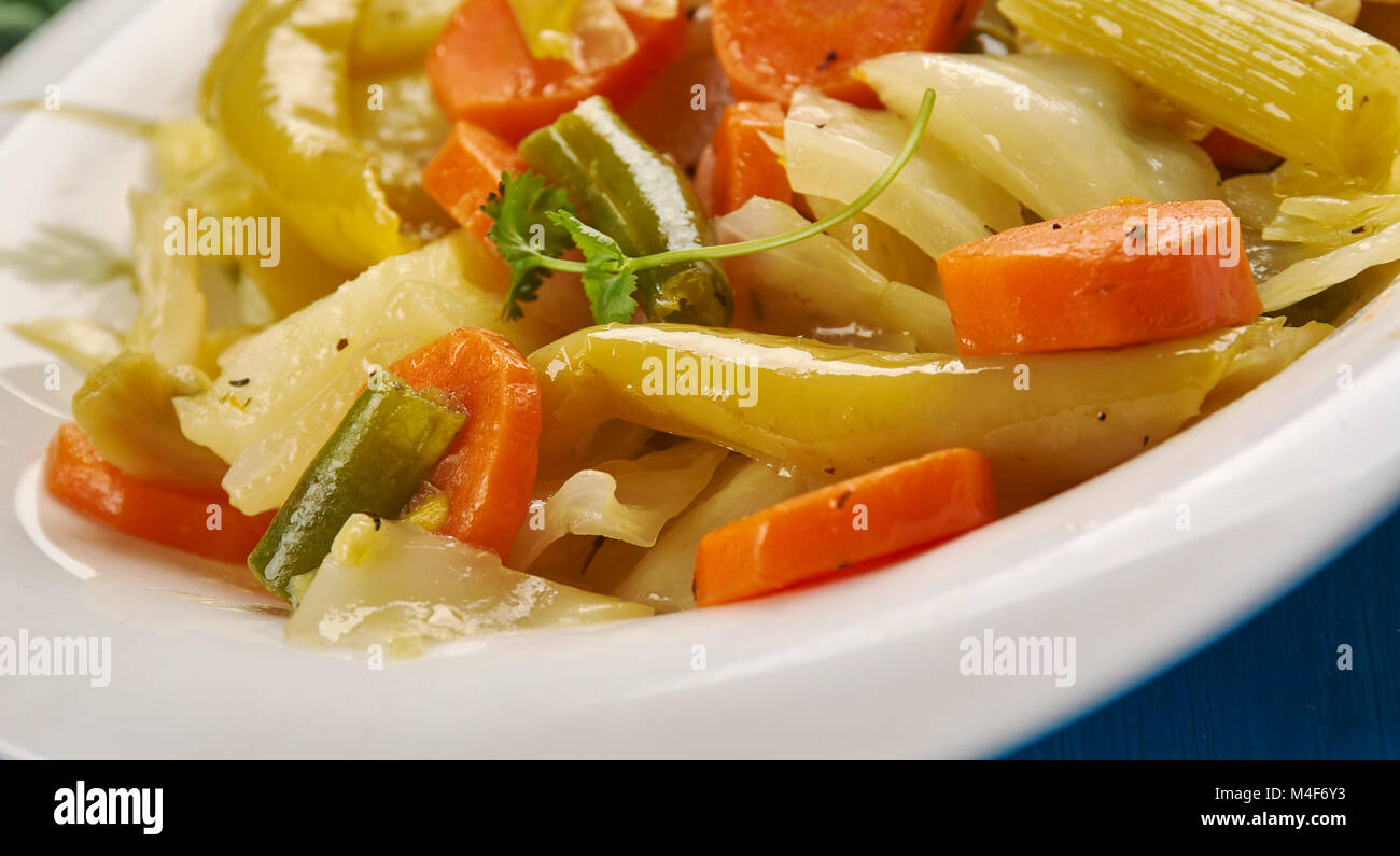 East African cuisine - Ethiopian Cabbage, Traditional assorted African ...