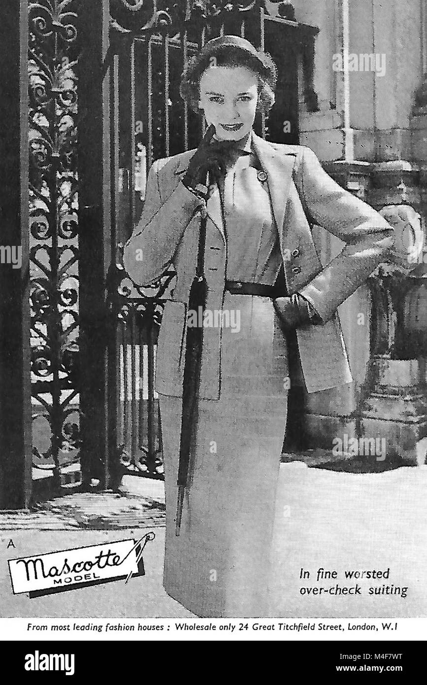 Old clothing adverts Black and White Stock Photos & Images - Alamy