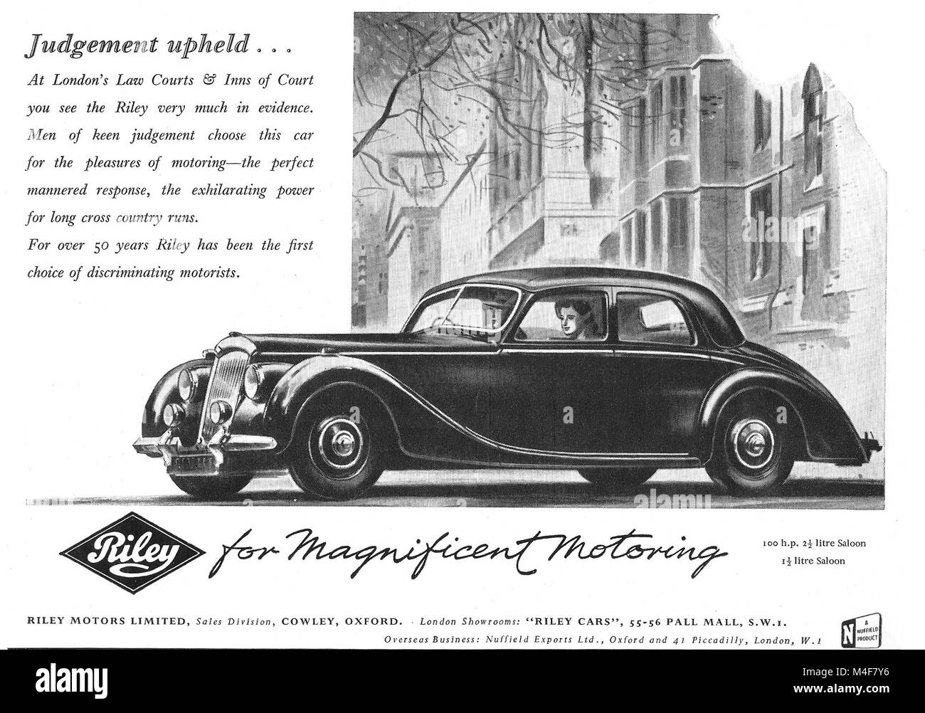 Riley car for magnificent motoring advert, advertising in Country Life ...