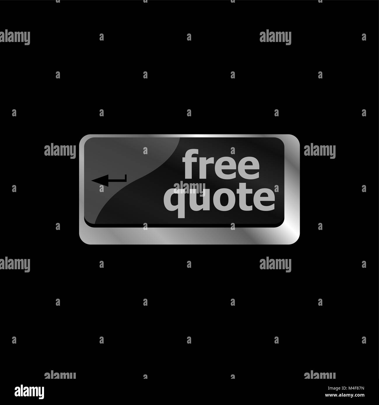 Keyboard with free quote button, business concept Stock Photo - Alamy