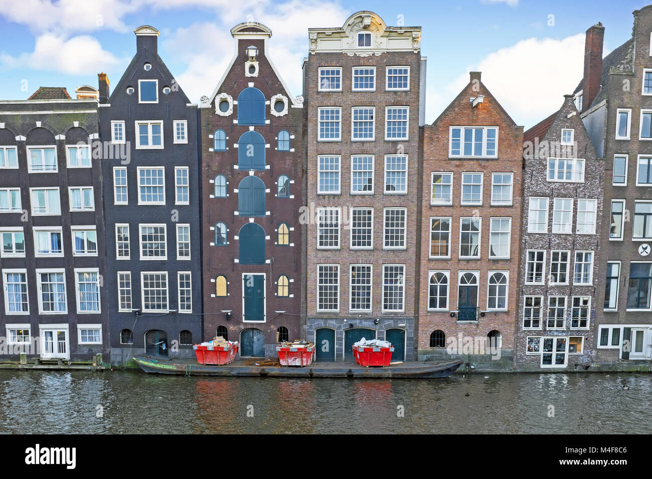 Traditional dutch houses along the canals in Amsterdam Stock Photo - Alamy
