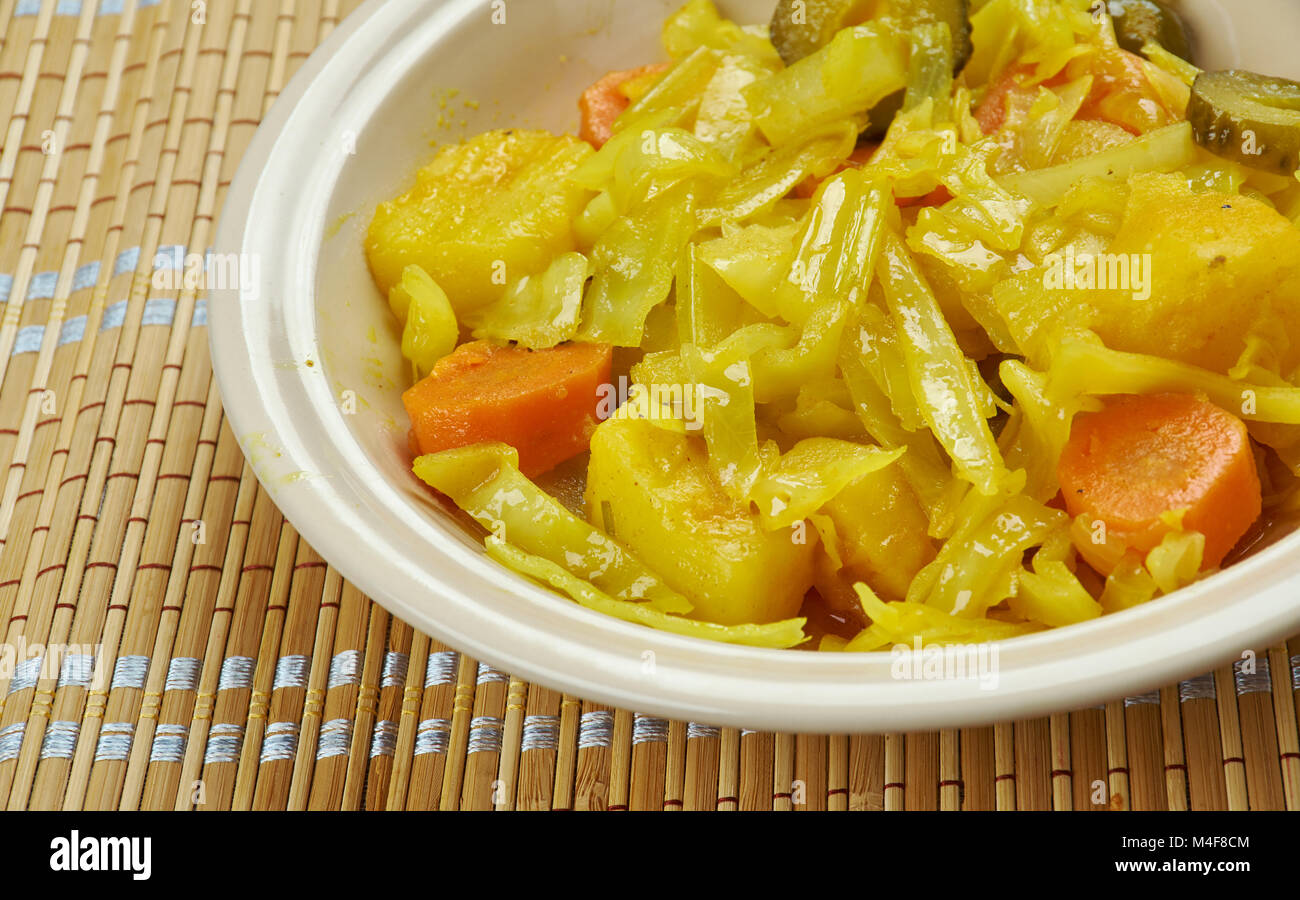 Tikel Gomen- Ethiopian vegetarian dish, close up Stock Photo - Alamy
