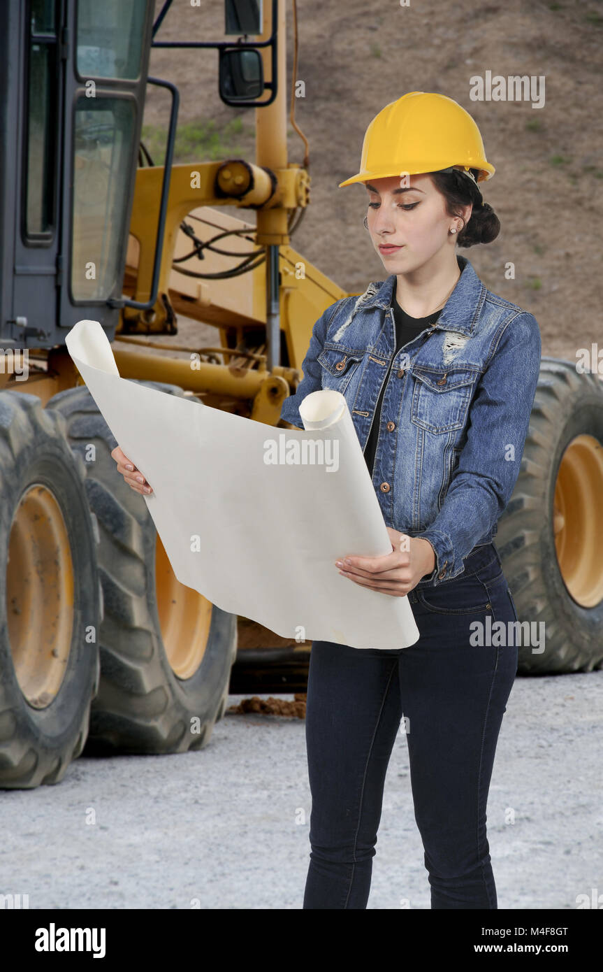 Female Construction Worker Stock Photo - Alamy