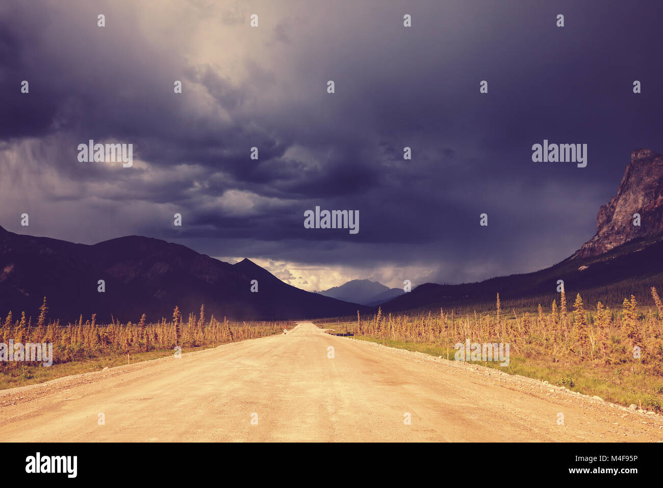 Road on Alaska Stock Photo - Alamy