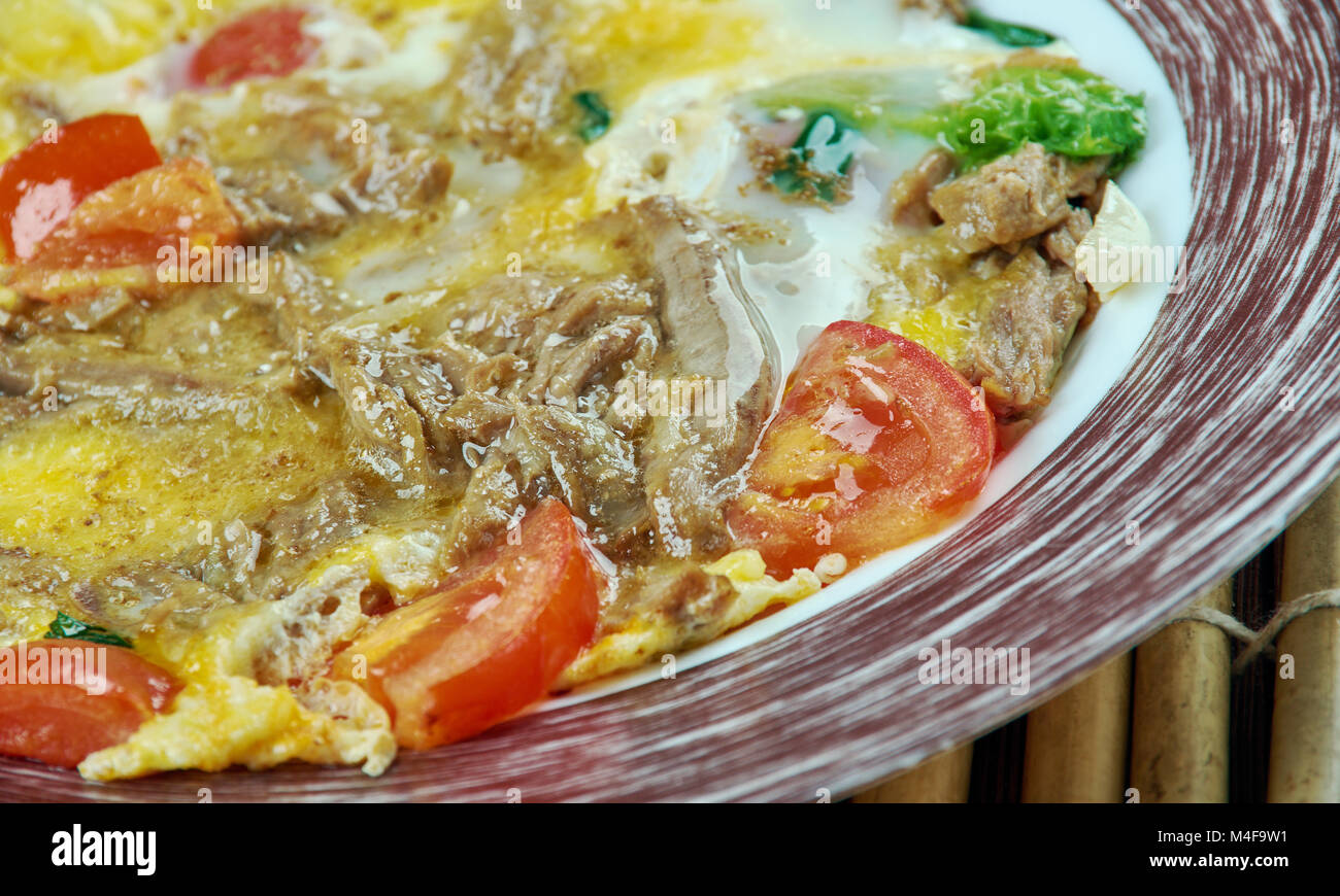 Machacado con huevo Stock Photo - Alamy