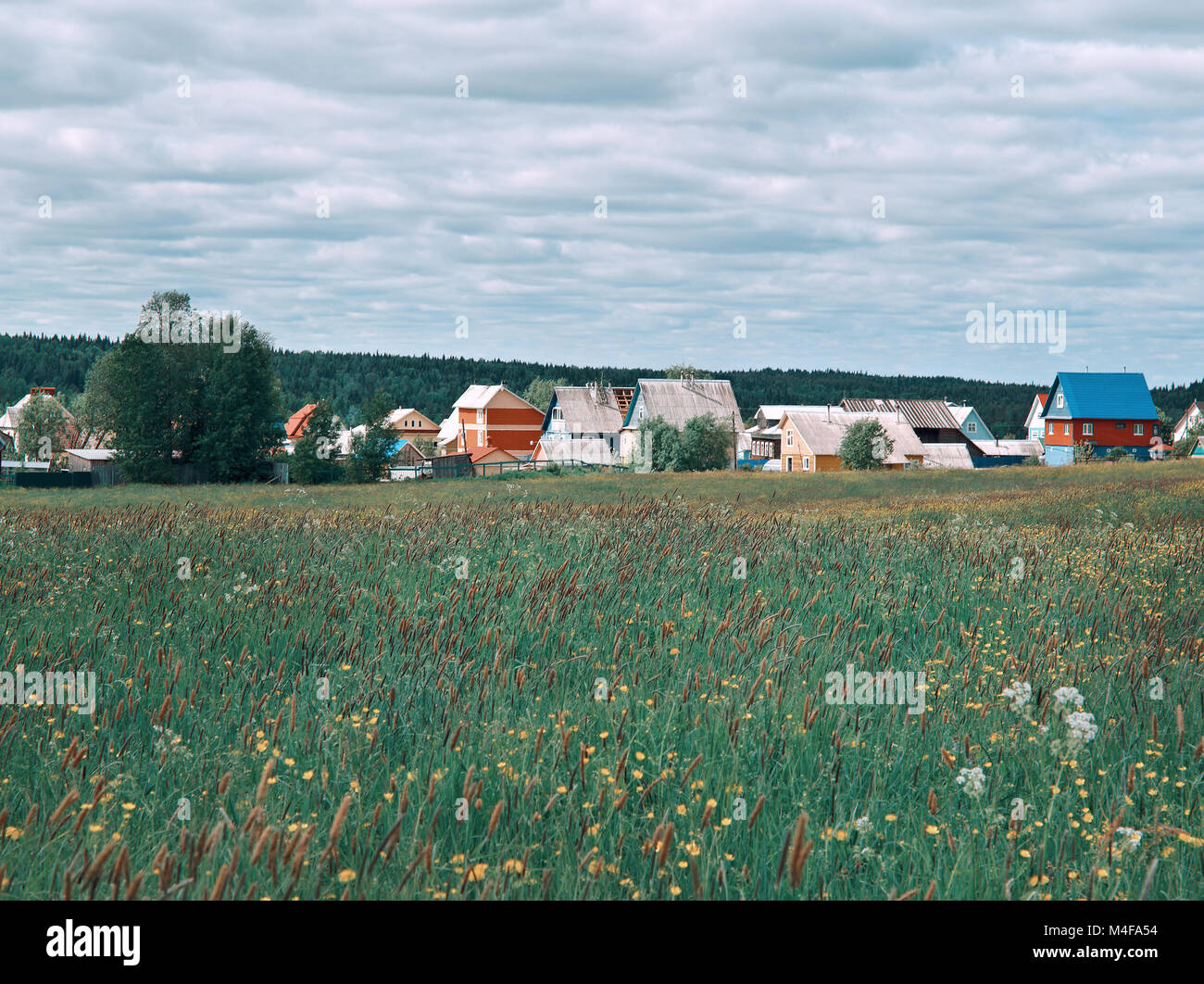 North Russian village Stock Photo - Alamy