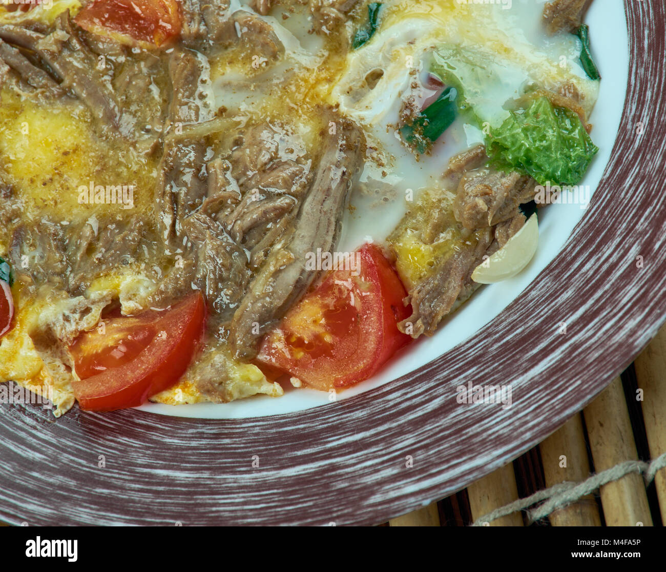 Machacado con huevo Stock Photo - Alamy