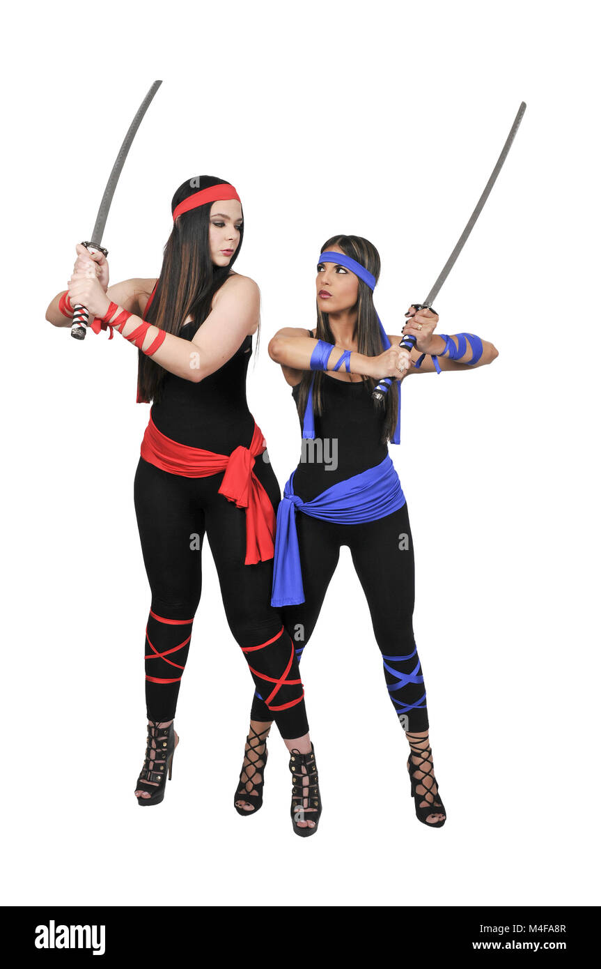 Women Samurai Swordsmen Stock Photo - Alamy