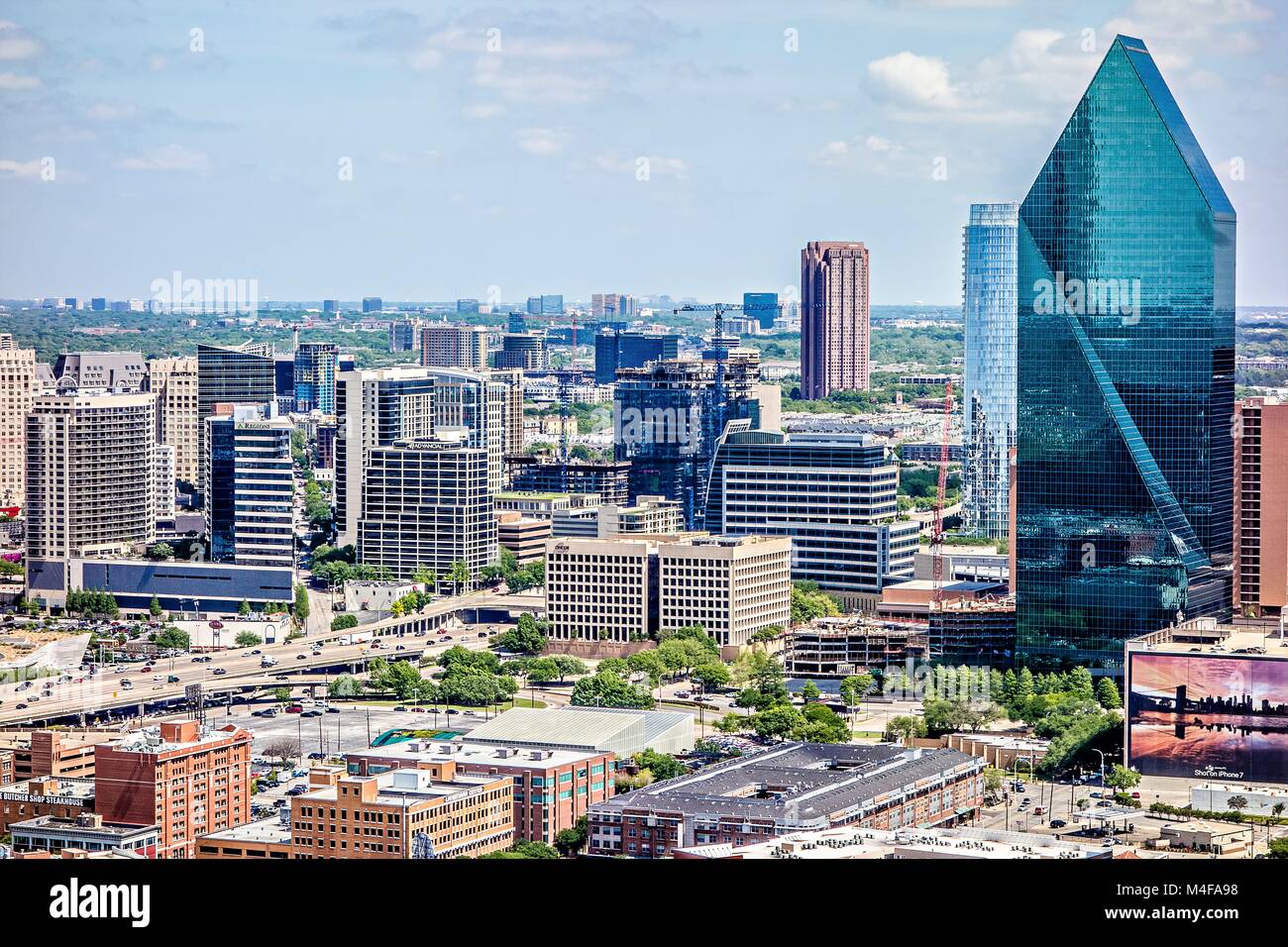 downtown dallas texas city skyline and surroundings Stock Photo - Alamy