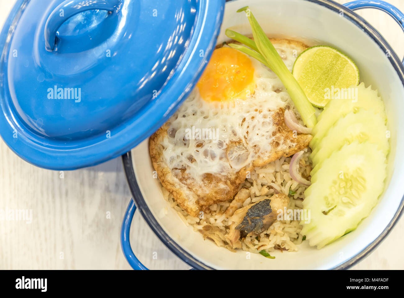 Fried rice with mackerel Stock Photo - Alamy