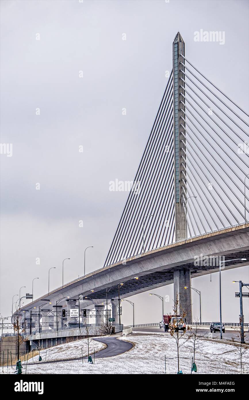 toledo ohio city skyline and bridges around downtown Stock Photo - Alamy
